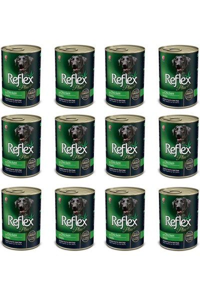 Reflex Plus Gravy Sos Içinde Tavuklu Köpek Konservesi 400 gr 12 Adet Reflex Plus Gravy Sos Içinde Tavuklu Köpek Konservesi 400 gr 12 Adet