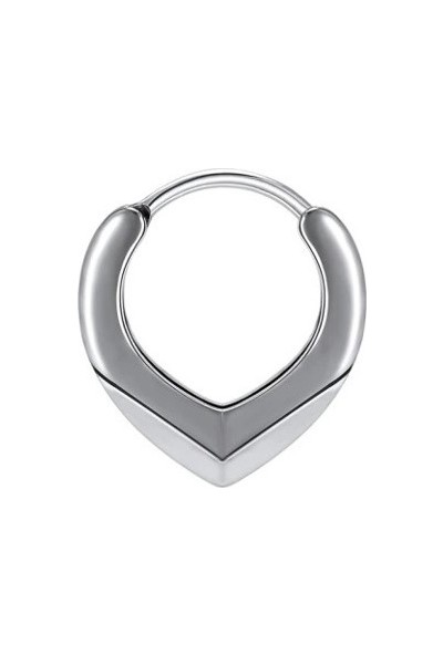 NorthShore Klasik Düz Üçgen Halka Geçirmeli Motorcu 316L Çelik Küpe (Tekli) NorthShore Klasik Düz Üçgen Halka Geçirmeli Motorcu 316L Çelik Küpe (Tekli)