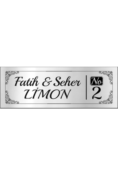 LIM10 Metal Gümüş Kapı Isimliği 146G LIM10 Metal Gümüş Kapı Isimliği 146G