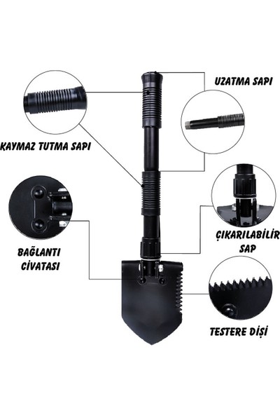 Nurgaz Mini Katlanır Kürek Nurgaz Mini Katlanır Kürek