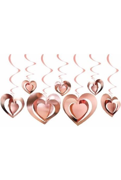 Klas Ticaret 3D Spiralli Rose Renk Kalptavan Süsü 12 Adet
