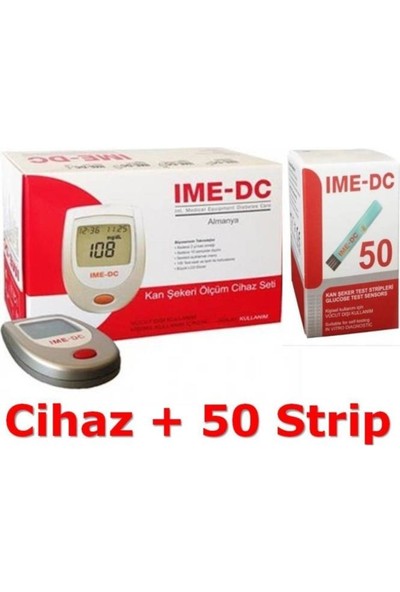 Ime-Dc Kan Şekeri Ölçüm Cihazı + 50 Strip Ime-Dc Kan Şekeri Ölçüm Cihazı + 50 Strip