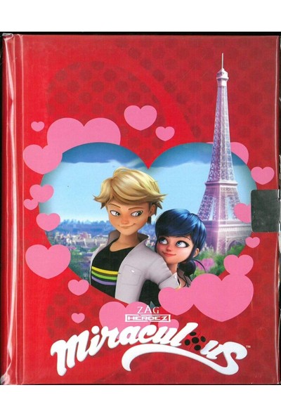 Keskin Miraculous Marinette ve Adrian 104 Yaprak Kilitli Hatıra Defteri 14X20 cm