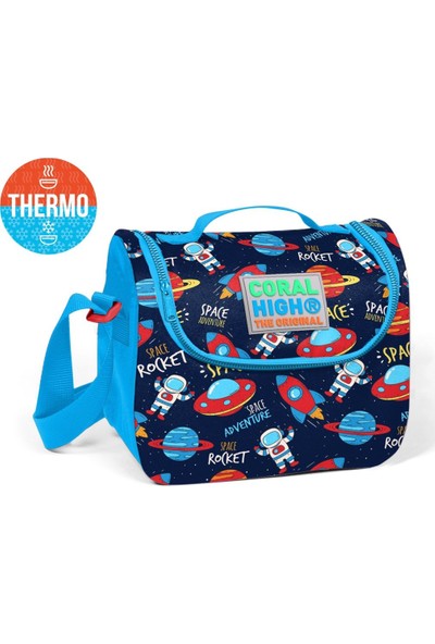 Yaygan Coral High Lacivert Uzay Desenli Termoslu Beslenme Çantası Erkek Çocuk