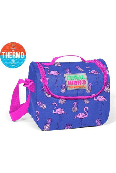 Yaygan Coral High Mor Flamingo Desenli Termoslu Beslenme Çantası Kız Çocuk