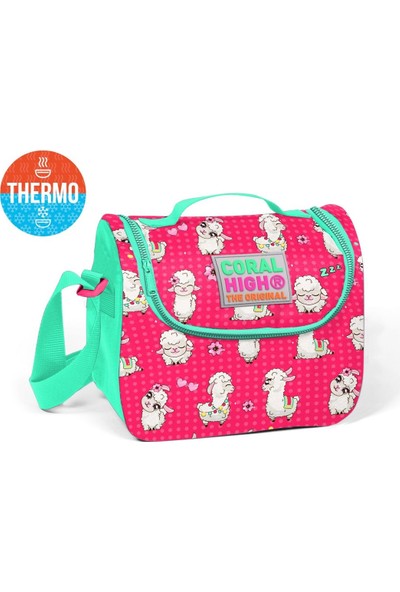 Yaygan Coral High Pembe Lama Desenli Termoslu Beslenme Çantası Kız Çocuk Yaygan Coral High Pembe Lama Desenli Termoslu Beslenme Çantası Kız Çocuk