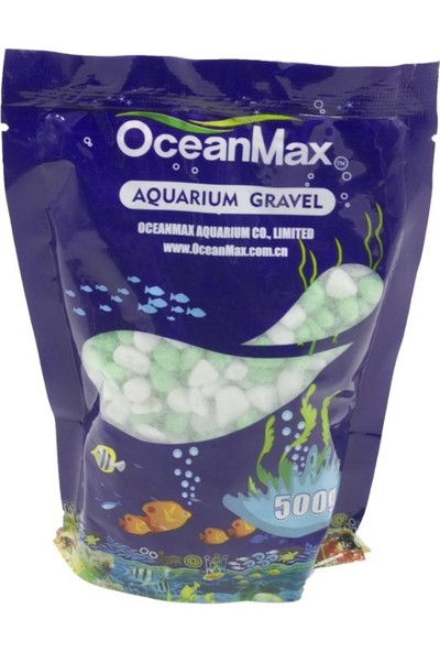 Ocean Max Yeşil-Beyaz Renkli Çakıl 5-8mm 500GR Ocean Max Yeşil-Beyaz Renkli Çakıl 5-8mm 500GR