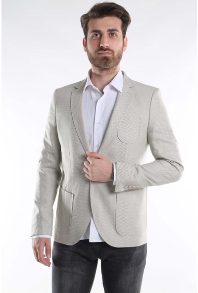 Intersivin 6 Drop Slim Fit Erkek Tek Ceket Intersivin 6 Drop Slim Fit Erkek Tek Ceket