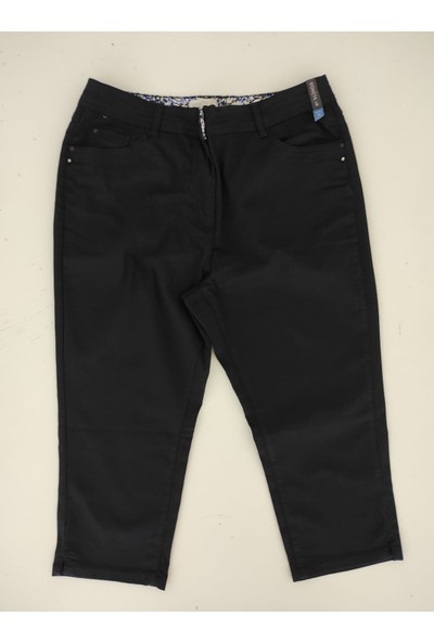 Bonita Liz Likralı Paça Ucu Yırtmaçlı Kapri