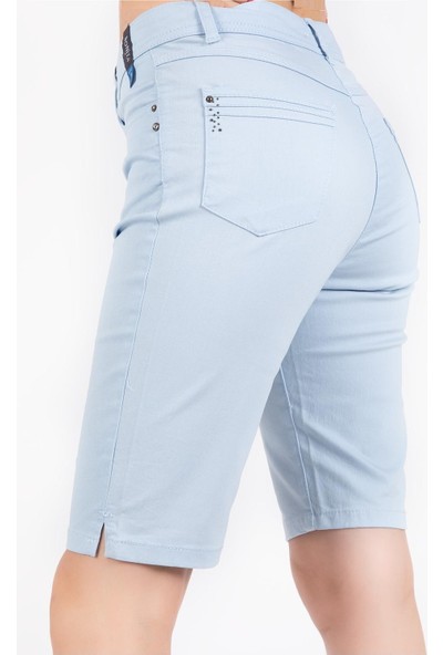 Bonita Liz Likralı Paça Ucu Yırtmaçlı Şort