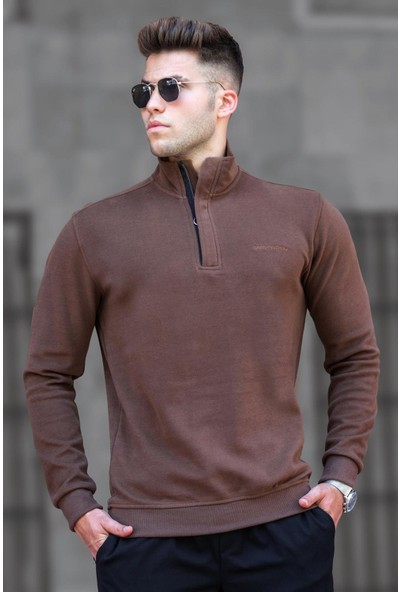 Madmext Koyu Kahverengi Erkek Sweatshirt 5156