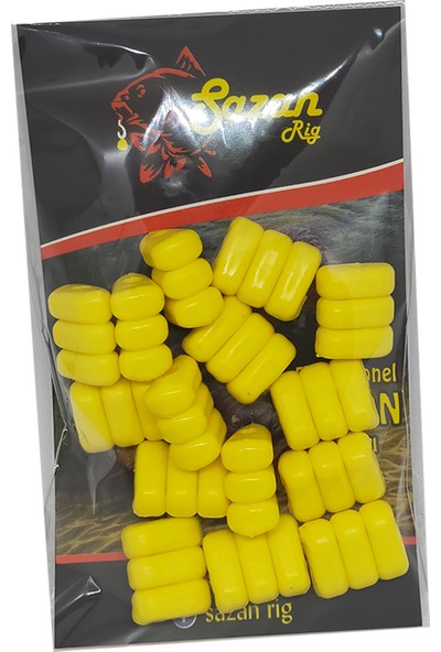 Sazan Rig 3 Lü Yüzen Mısır Boncuk Açık Sarı ( Dar Delik)