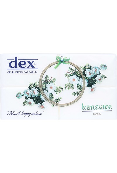 Dex Banyo Sabunu Kanaviçe Klasik-Beyaz 4X150 gr Dex Banyo Sabunu Kanaviçe Klasik-Beyaz 4X150 gr