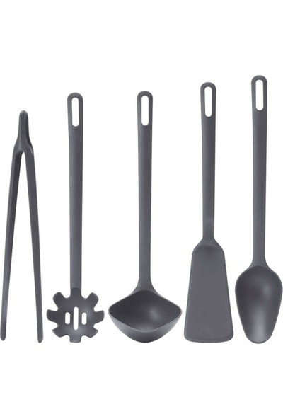 Zuzu Made Fullandad Mutfak Kepçe Spatula Seti 5 Parça Gri Renk Çizdirmez Kaşık Seti Zuzu Made Fullandad Mutfak Kepçe Spatula Seti 5 Parça Gri Renk Çizdirmez Kaşık Seti
