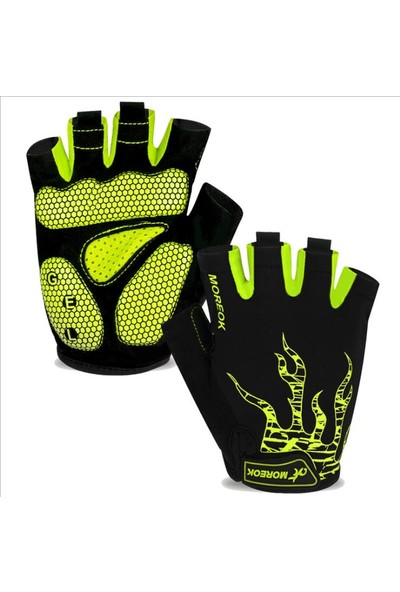 Qualife Yarım Parmak Spor Eldiveni-Sarı (Yurt Dışından)