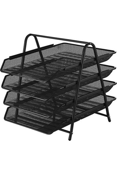 Cassa Evrak Rafı Metal Perforeli 4'lü Siyah 8934 Cassa Evrak Rafı Metal Perforeli 4'lü Siyah 8934