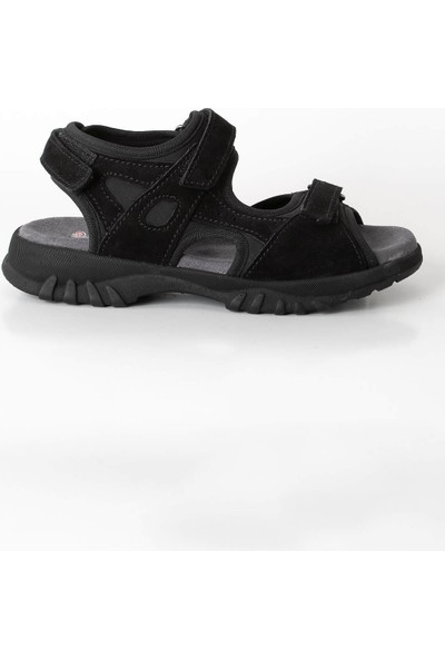 Modaviki Hakiki Deri Anatomik Sandalet Siyah ZNDNK01