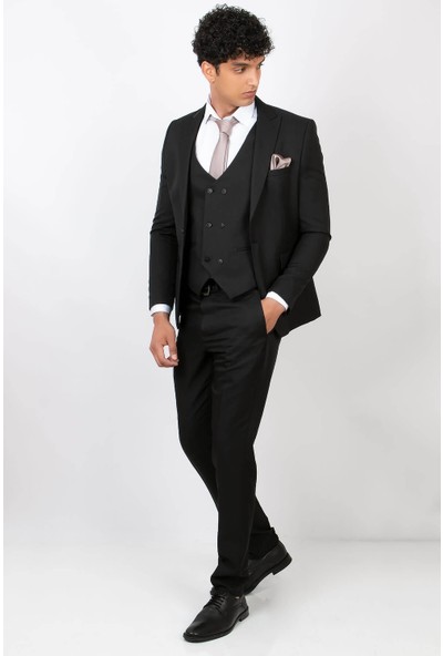Modaviki Erkek Takım Ebise Siyah MDV101
