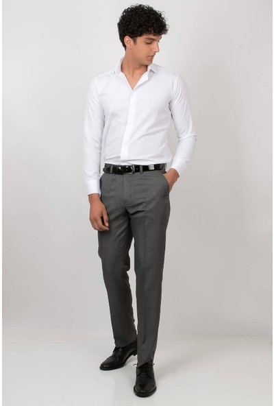 Modaviki Erkek Dar Paça Kumaş Pantolon Gri MDV203