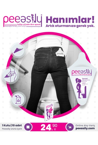 Liva Peeasily 1 Kutu | Hijyenik Kullan - At Kadın Idrar Aparatı