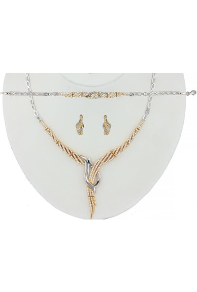 In Love Gelin Seti Gümüş Set Inlove Gümüş Kolye Set Takı