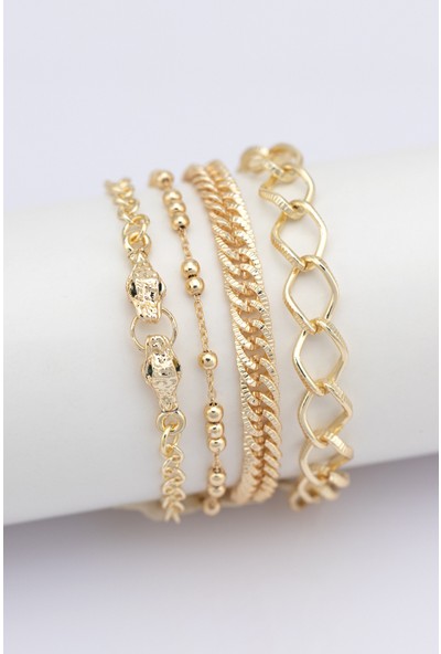 Sortie Accessories Yılan Figürlü 4'lü Kombin Bileklik 019 Sortie Accessories Yılan Figürlü 4'lü Kombin Bileklik 019
