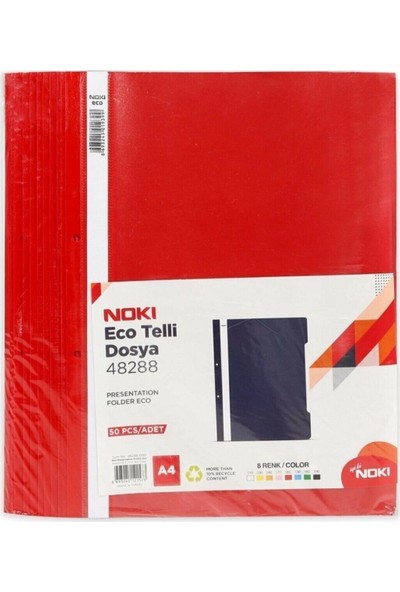 Noki Eco Telli Dosya Kırmızı 50'li