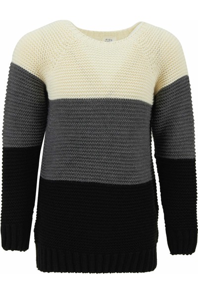 DeFacto Erkek Çocuk Blok Desenli Triko Kazak R3179A621AU