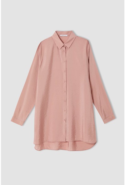 DeFacto Basic Relax Fit Dokuma Büyük Beden Gömlek Tunik V9451Az21Au DeFacto Basic Relax Fit Dokuma Büyük Beden Gömlek Tunik V9451Az21Au