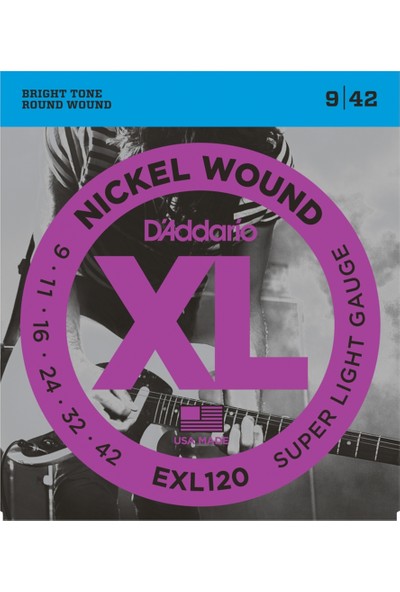 Daddarıo Elektro Gitar Tel Seti, Xl, 9-42, Nıckel Wound, Su Daddarıo Elektro Gitar Tel Seti, Xl, 9-42, Nıckel Wound, Su