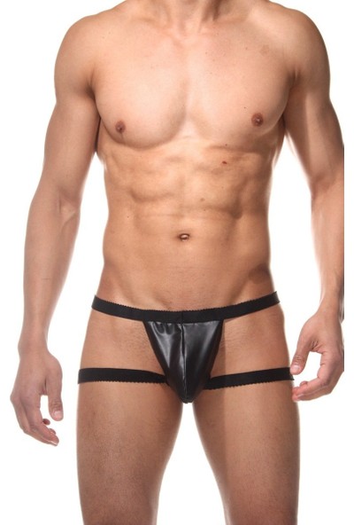 La Blinque Erkek Erotik Siyah Deri Çamaşır