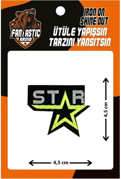 Fantastic Ütü ile Yapışan Star Dokuma Arma