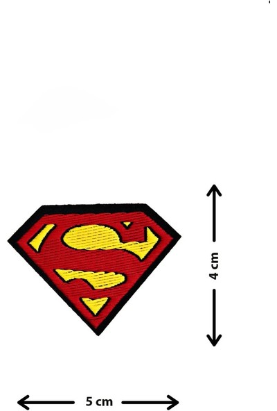 Fantastic Ütü ile Yapışan Superman Figürlü Dokuma Arma