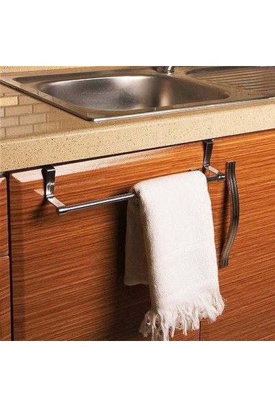 Zuzu Made Mutfak Banyo Havlu Askısı Metal Dolap Kapağı Havlu Askılığı