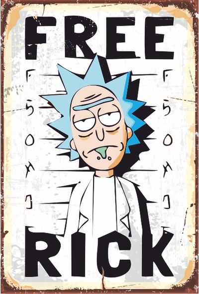 Hayat Poster Free Rick Retro Vintage Ahşap Poster
