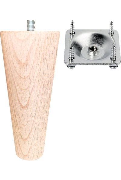 Turan Ahşap Koltuk Ayağı - Sehpa Ayağı - Baza Ayağı- Mobilya Ayağı -Ahşap Ayak / Uzunluk:10 Cm/çap:5.5 cm