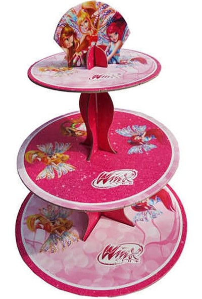 Morbeyazhome Cupcake Standı Winx 3 Katlı Morbeyazhome Cupcake Standı Winx 3 Katlı