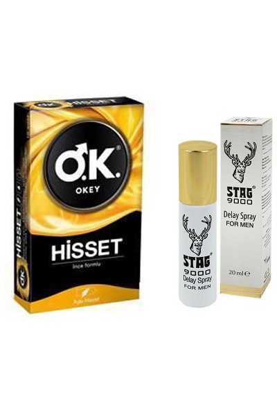 Okey Prezervatif Hisset + Stag Sprey 9000 Okey Prezervatif Hisset + Stag Sprey 9000
