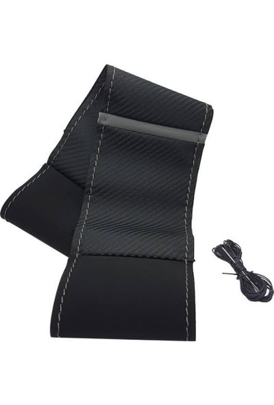 Gürler Oto Aksesuar Dikmeli Direksiyon Kılıfı Alcantra-Karbon Standart Ölçülerde