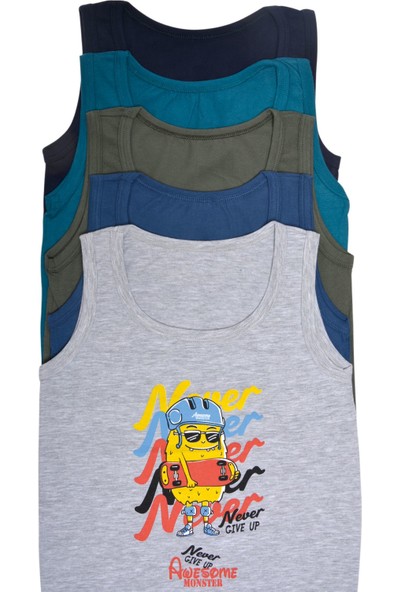 Nicoletta Mıxcolor Erkek Çocuk Atlet 5'li Paket