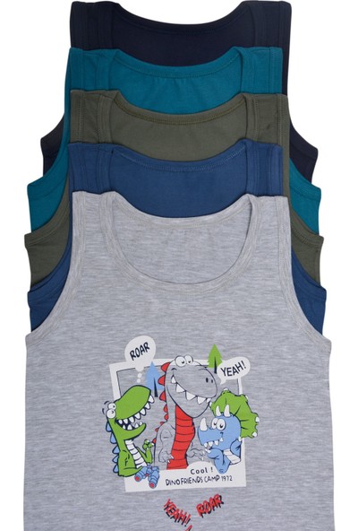 Nicoletta Mıxcolor Erkek Çocuk Atlet 5'li Paket Nicoletta Mıxcolor Erkek Çocuk Atlet 5'li Paket