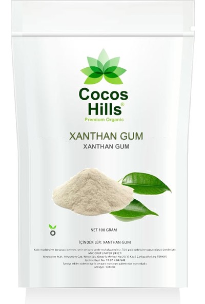 Cocos Hılls Xanthan Gum (Glütensiz Ksantan Gam) 100 Gram Cocos Hılls Xanthan Gum (Glütensiz Ksantan Gam) 100 Gram