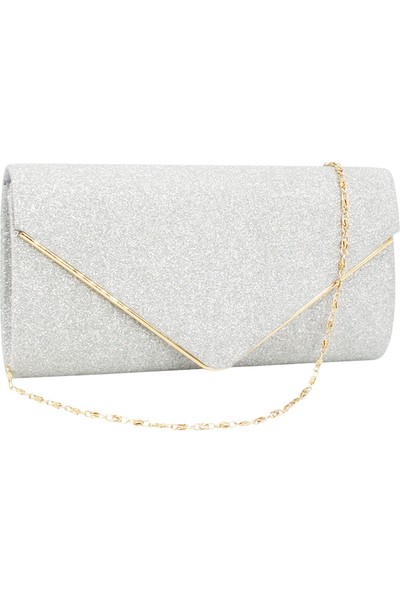 Happy Day Kadın Moda Kare Renkli Zincirli Çantası