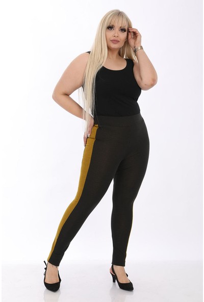 Modayız Yan Şeritli Büyük Beden Tayt 5D-1288 Modayız Yan Şeritli Büyük Beden Tayt 5D-1288