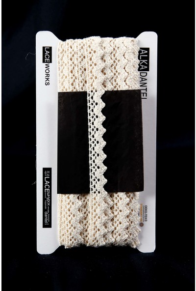 Alka Dantel Pamuk Krem Kopanaki 10 mt