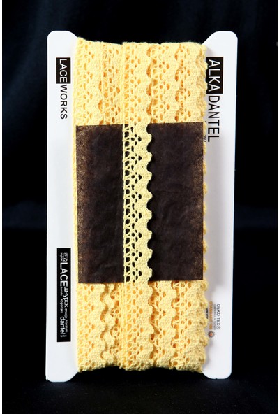 Alka Dantel Pamuk Sarı Kopanaki 10 mt Alka Dantel Pamuk Sarı Kopanaki 10 mt