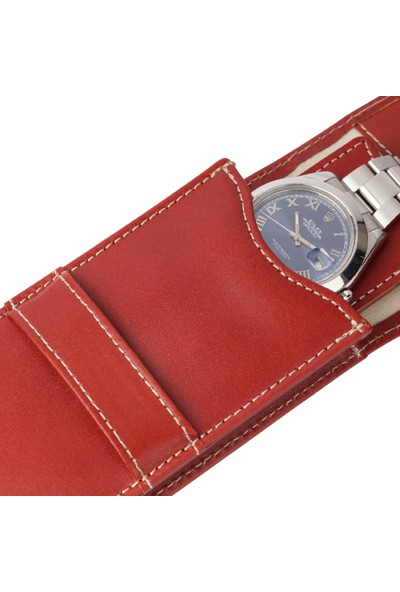 One Watch El Yapımı Dana Derisi Fiesta Saat Kesesi - Saat Kutusu