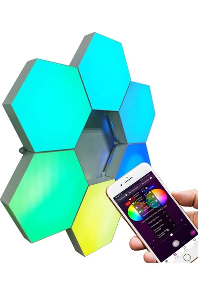 Ledfun H005 Bluetooth Telefon Uygulaması Kontrollü Altıgen LED Paneller - 6'lı (Yurt Dışından) Ledfun H005 Bluetooth Telefon Uygulaması Kontrollü Altıgen LED Paneller - 6'lı (Yurt Dışından)