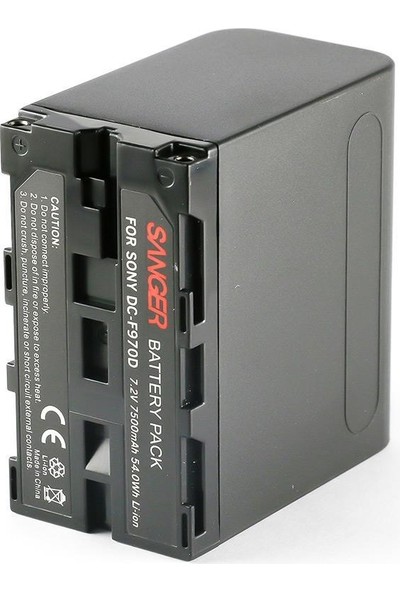 Sanger NP-F970M USB Şarj Girişli LED Işık Bataryası 7500 Mah