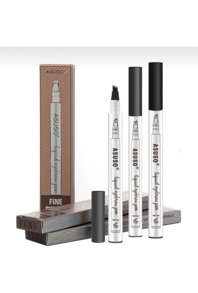 Rose Mikroblading Kalıcı Kaş Kalemi Ucu Tırtıklı Kahverengi